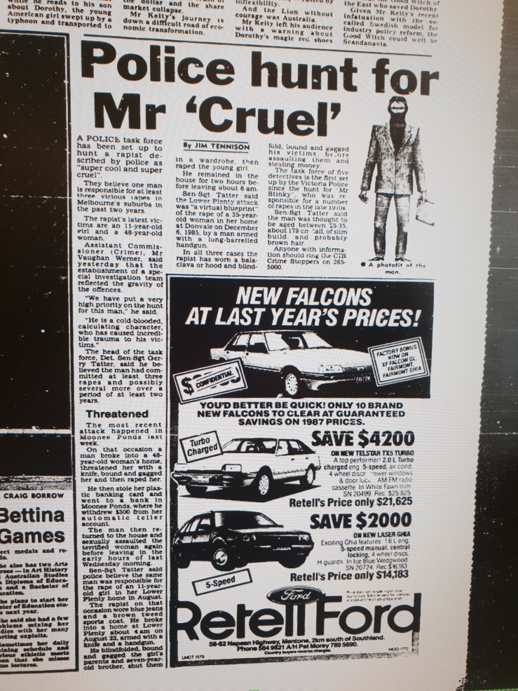 Mr Cruel 1 – Overview of Case – Melbourne Marvels