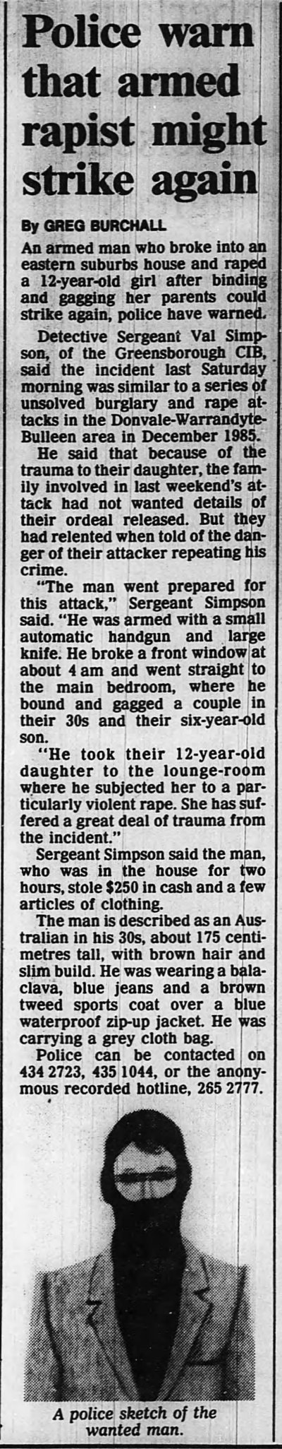 Mr Cruel 1 – Overview of Case – Melbourne Marvels